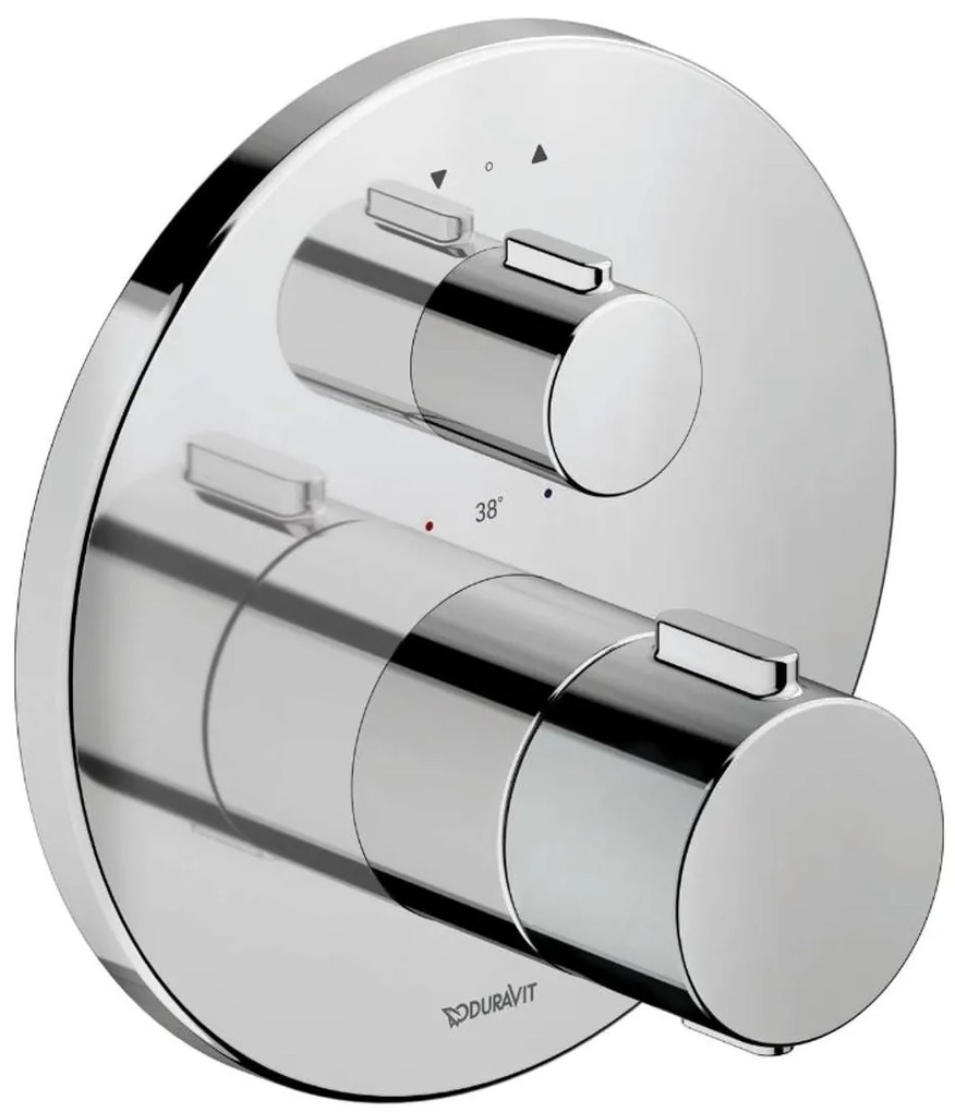 Duravit - Termostatická baterie pod omítku, pro 2 spotřebiče, chrom TH4200014010