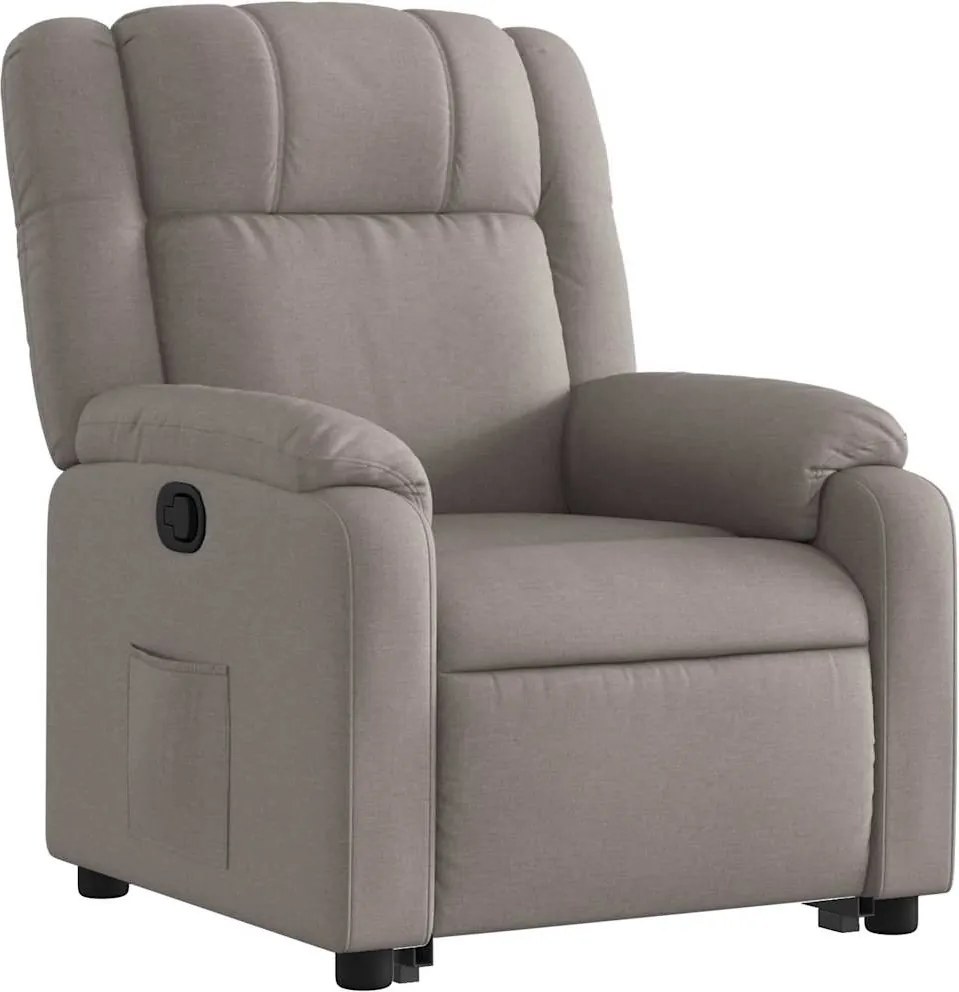 Zvedací polohovací křeslo taupe textil 3205210