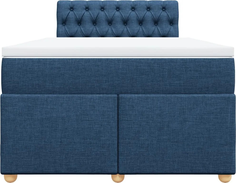 Box spring postel s matrací modrá 120x200 cm textil 3288960