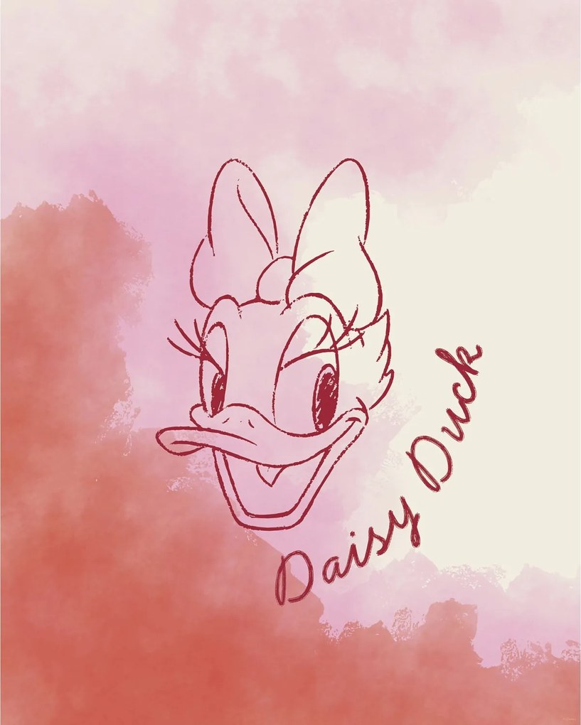 Komar Plakát Disney Daisy Duck Watercolours 40 cm x 50 cm