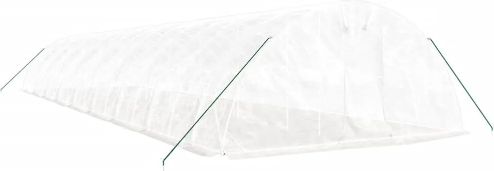 Skleník s ocelovým rámem bílý 90 m² 18 x 5 x 2,3 m 3188101