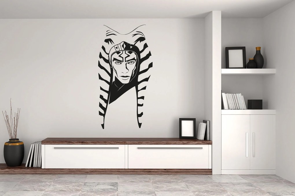 Lepy.cz Samolepka na zeď Star Wars -  Ahsoka Velikost (šířka x výška): 45x86cm, Barevná varianta: Karafiátová růžová