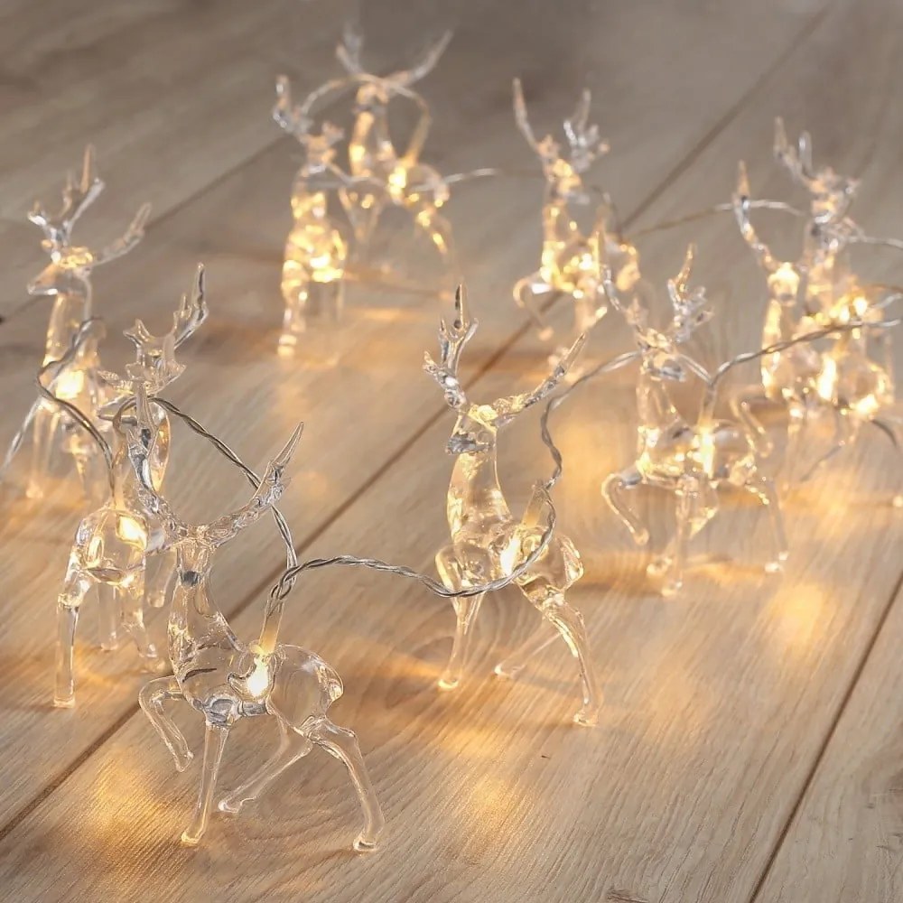 LED světelný řetěz ve tvaru sobů DecoKing Deer, 10 světýlek, délka 1,65 m