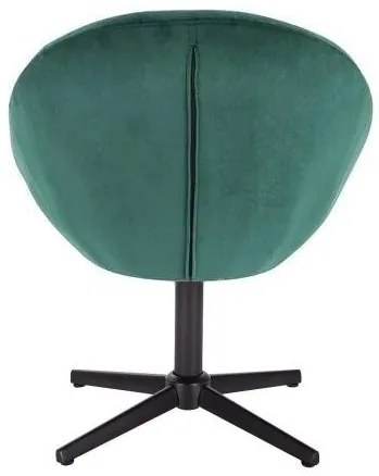 LuxuryForm DESIGN Otočné křeslo VERA VELUR na černém kříži - zelené