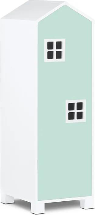 KONSIMO Dětská skříň MIRUM bílá zelená 40 x 126 x 45 cm