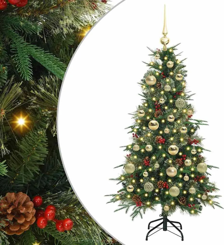 Umělý Skládací Vánoční Strom s stojanem Zelená 120 cm PE a PVC 3397397