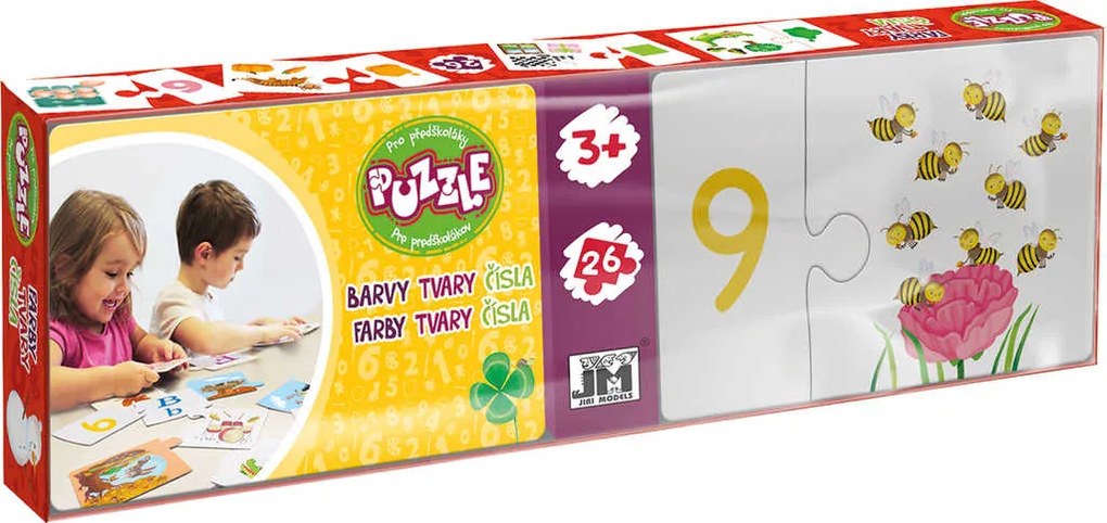 JIRI MODELS Puzzle naučné Barvy a tvary pro předškoláky 26 dílků 2