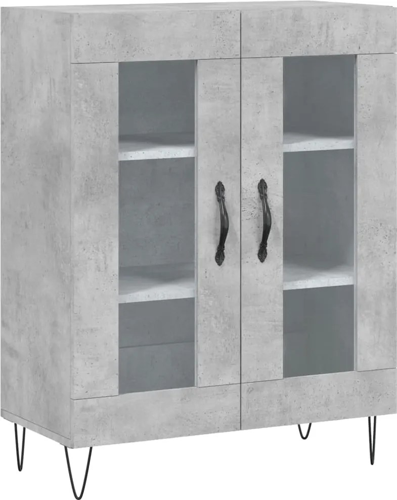 Skříň highboard betonově šedá 69,5x34x180 cm kompozitní dřevo 3199653
