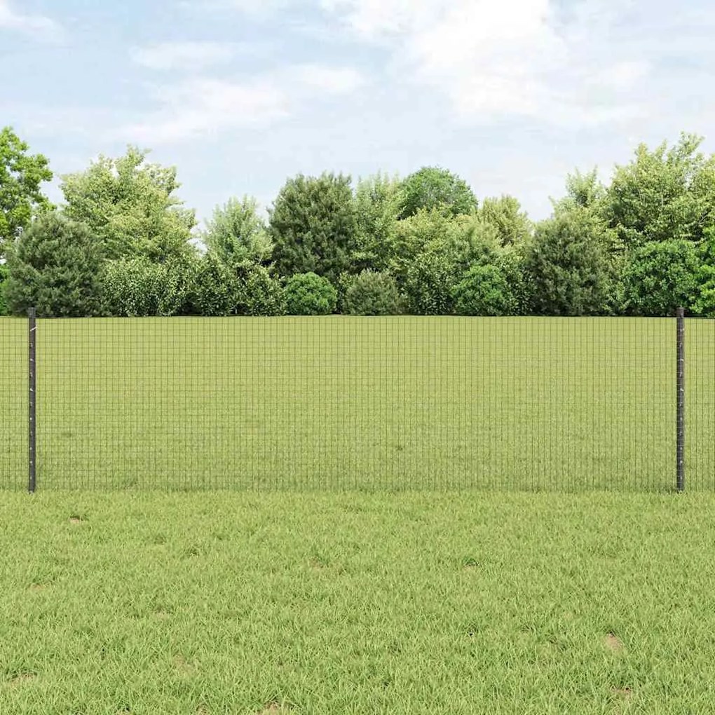 Svařovaná drátěná plotovina s tyčkami 50 x 0,6 m Šedá Síťovina 3336626