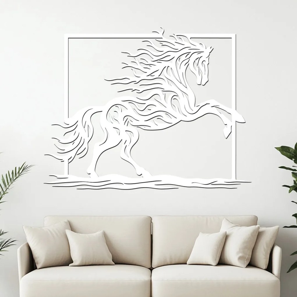 dřevo života Dřevěný obraz HORSE Zvolte rozměr (cm): 80x62, Zvolte barvu dekoru: Wenge