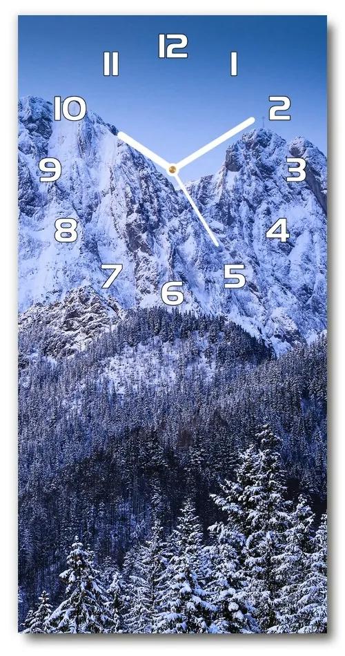 Wallmuralia Nástěnné skleněné hodiny Gievont Tatry 30x60 cm