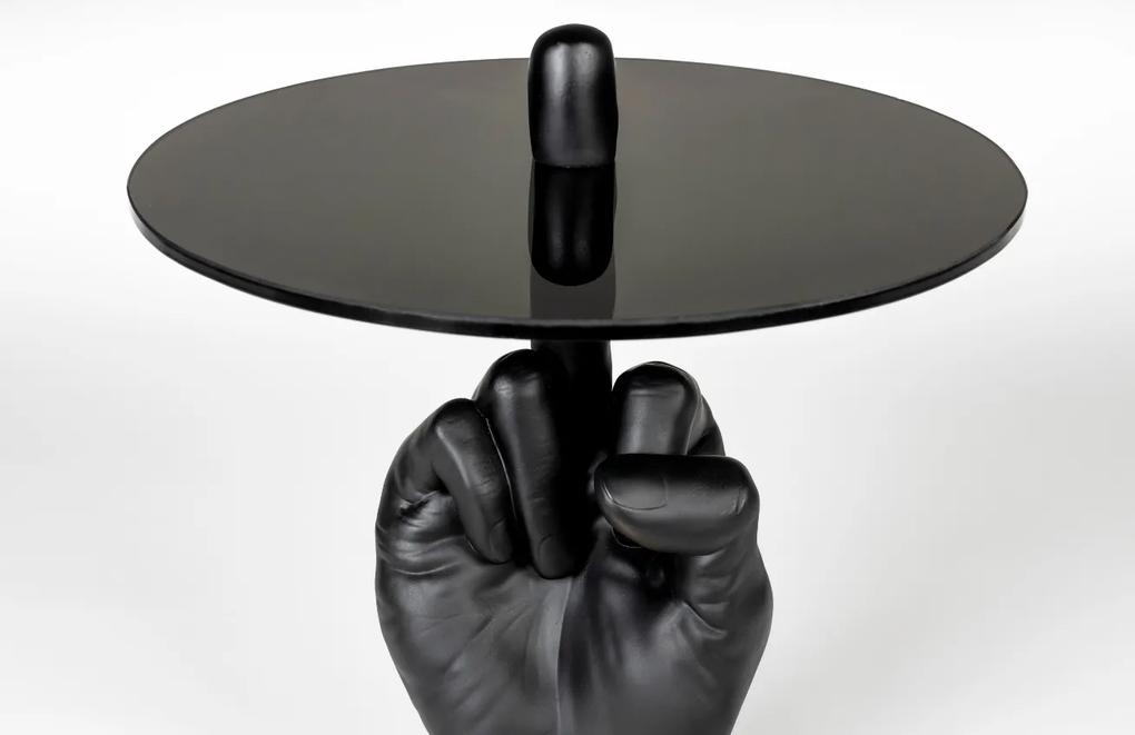 OnaDnes -20% Kouřově šedý skleněný odkládací stolek Bold Monkey Fother Mucker 40 cm