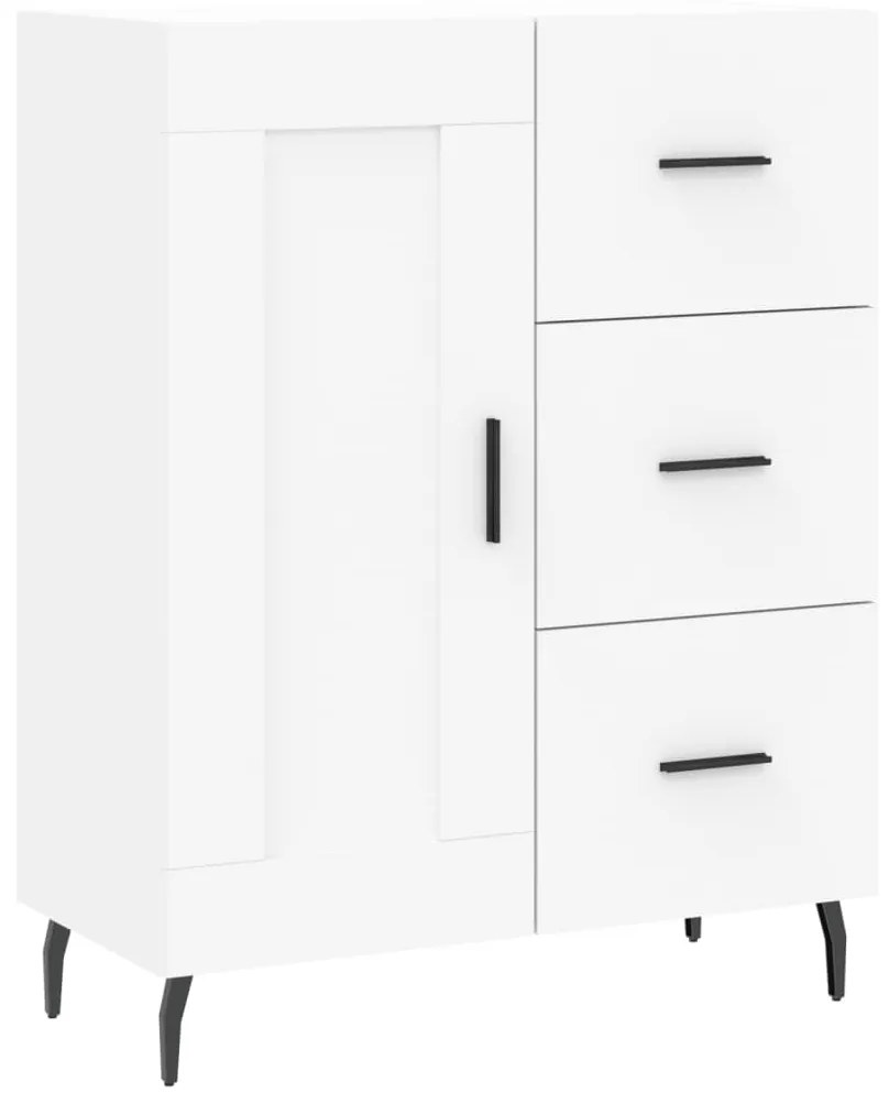 Skříň highboard bílá 69,5 x 34 x 180 cm kompozitní dřevo