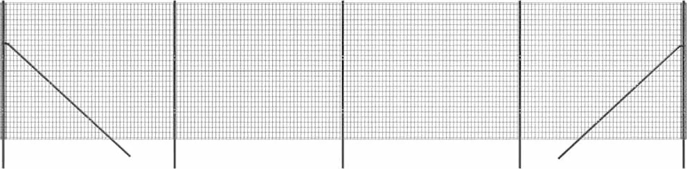 Drátěný plot antracitový 1,6 x 10 m pozinkovaná ocel 154196