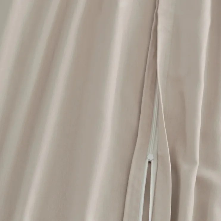 Florella Saténové povlečení Edel Satin Uni Beige Rozměr: 70x90 + 140x200 cm
