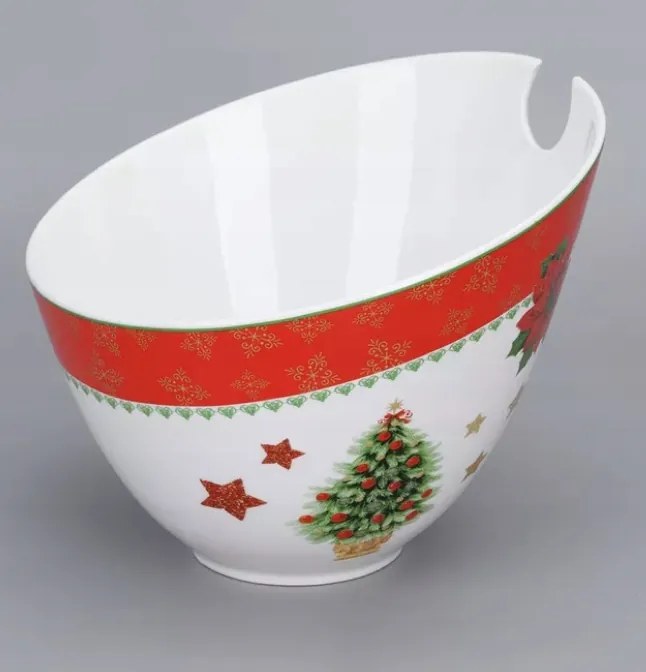 Miska miska salátová mísa porcelánová Vánoce 24 cm