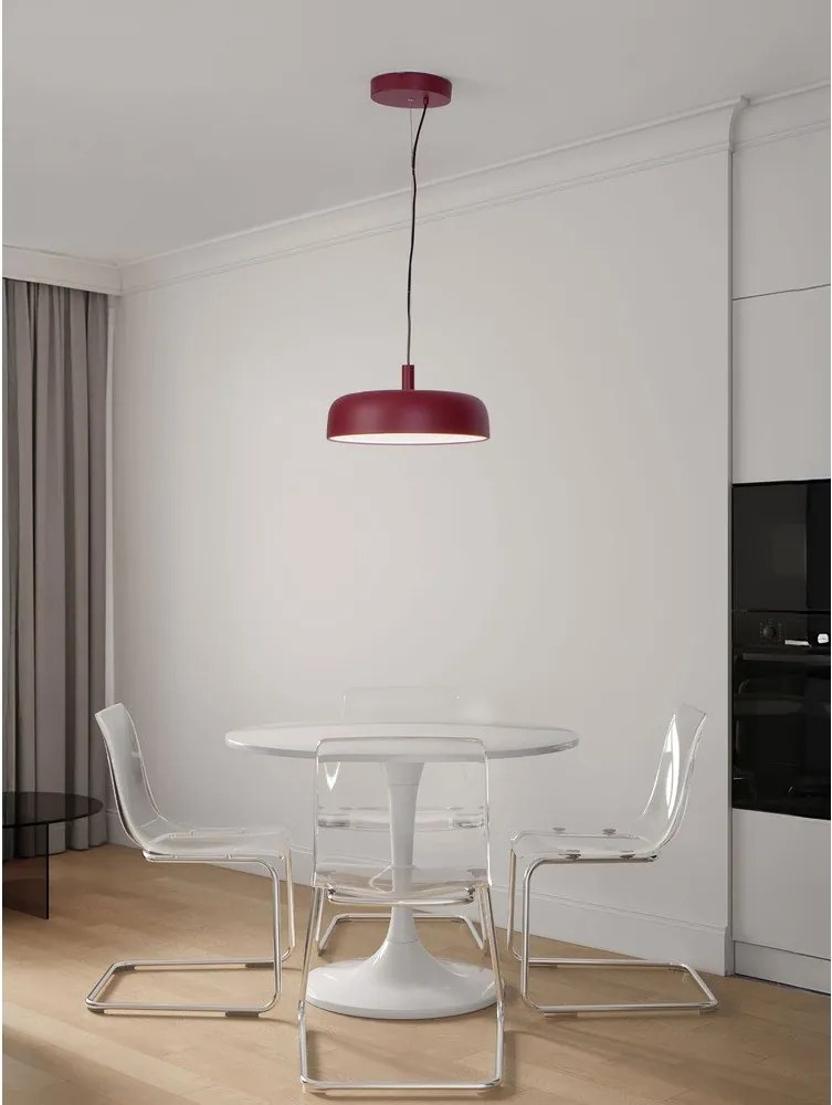 Vínové hliníkové LED stmívatelné závěsné svítidlo ø 40 cm Noelia – Nova Luce