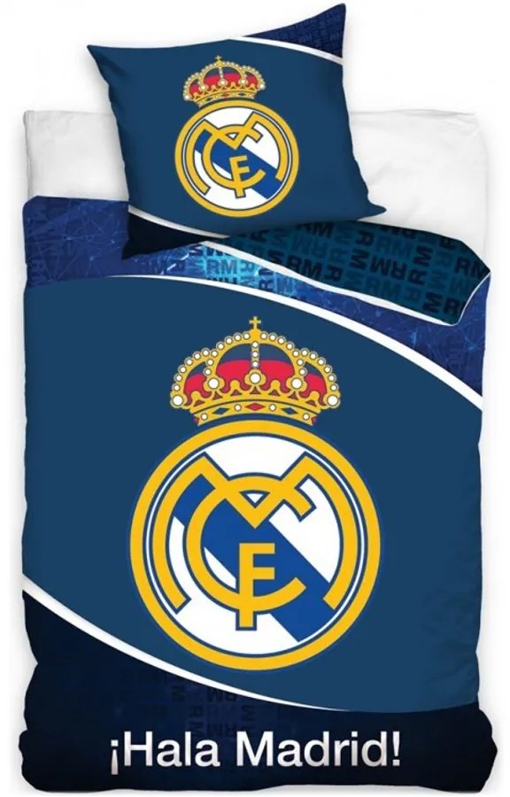 Bavlněné ložní povlečení Real Madrid  - motiv Hala Madrid - 70 x 80 cm + 140 x 200 cm | Oficiální licenční produkt RMCF