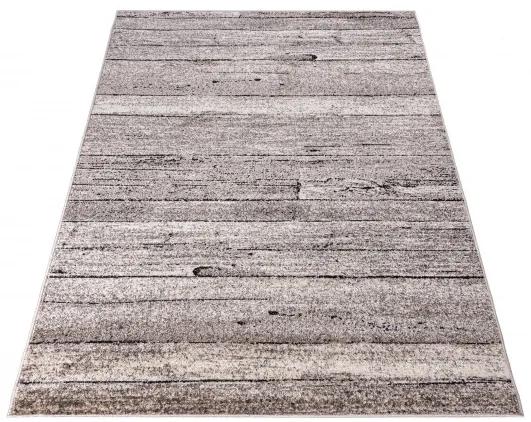 Kusový koberec PETRA 3041 1 244 Desky Dřevo Moderní hnědý šedý béžový Rozměr: 200x300 cm