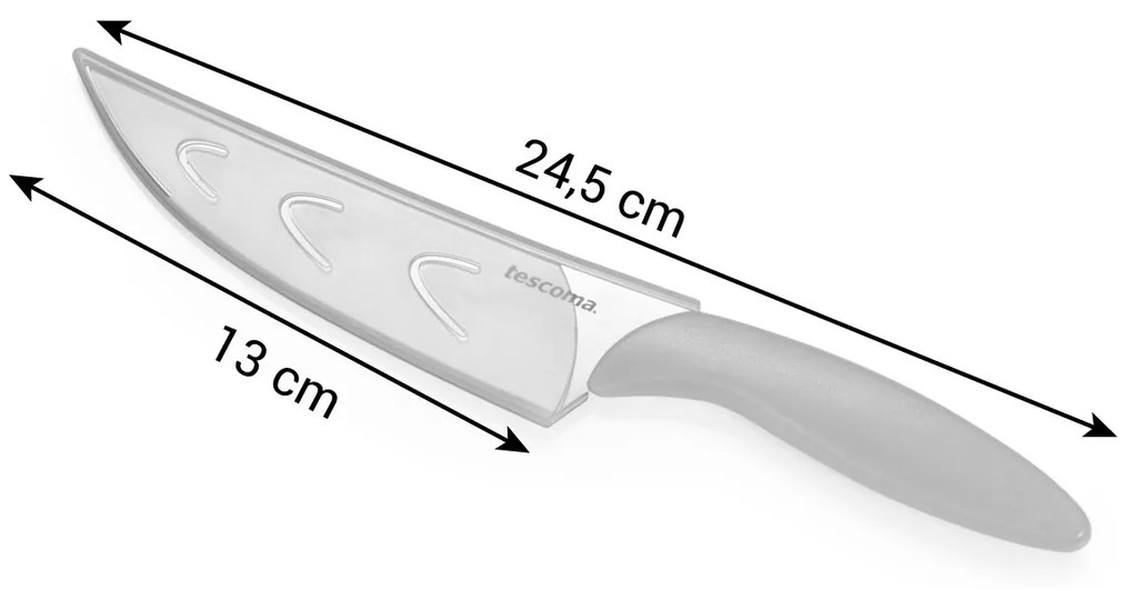 TESCOMA Nůž kuchařský MicroBlade MOVE 13 cm, s ochranným pouzdrem