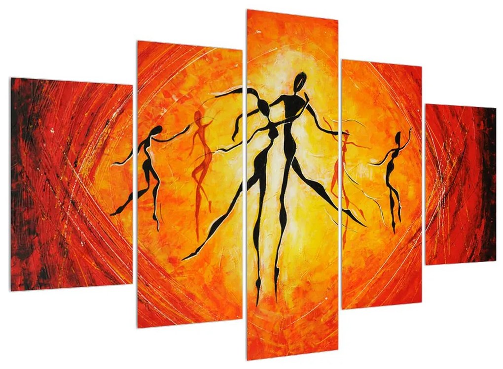 Orientální obraz tančících osob (150x105 cm)