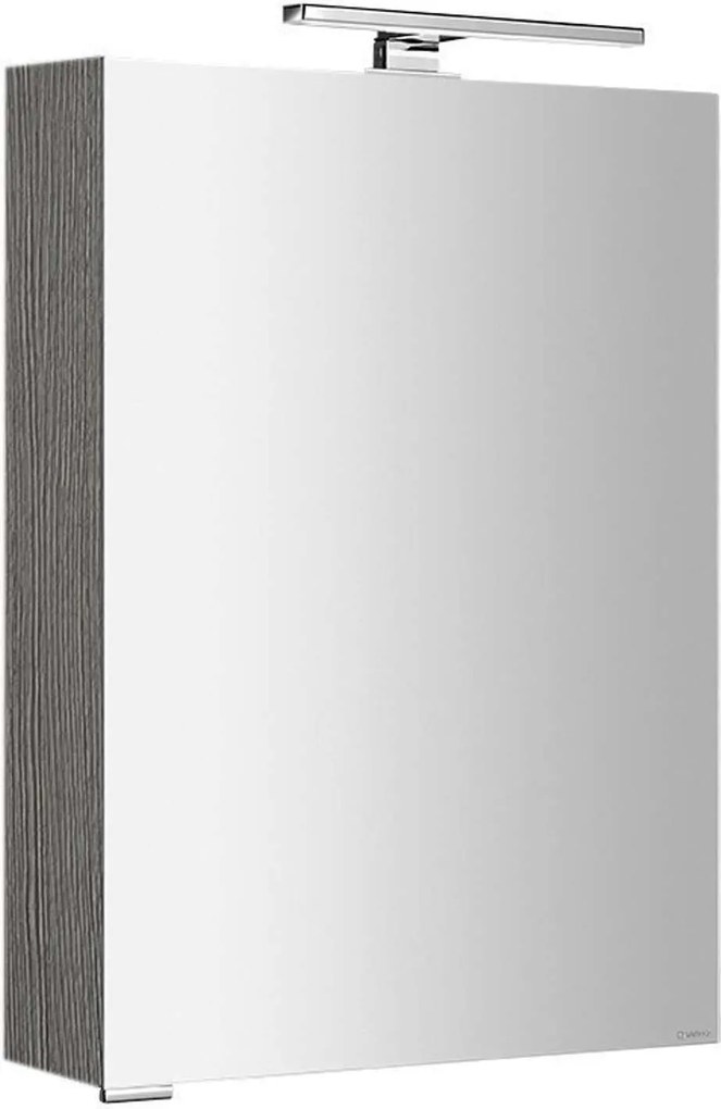 Sapho Mirró - Zrcadlová skříňka s LED osvětlením 50x70x16 cm, P/L, dub stříbrný MC050-0011