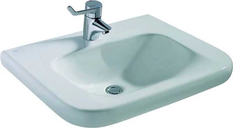 Ideal Standard Contour 21 - Umyvadlo pro tělesně postižené 650 x 175 x 555 mm (bez přepadového otvoru), bílá S253301