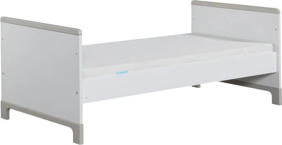 Bílo-šedá dětská postel Pinio Mini, 200 x 90 cm