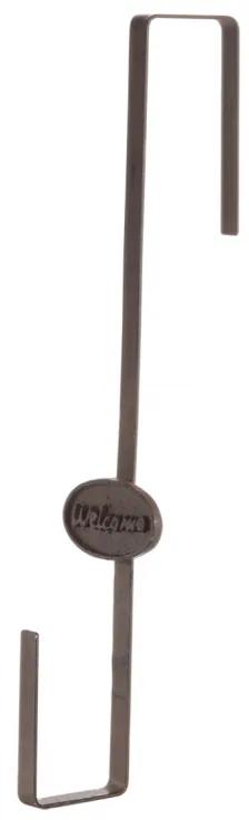 Závěsný věšák na dveře kovový - WELCOME, v. 35,5 cm
