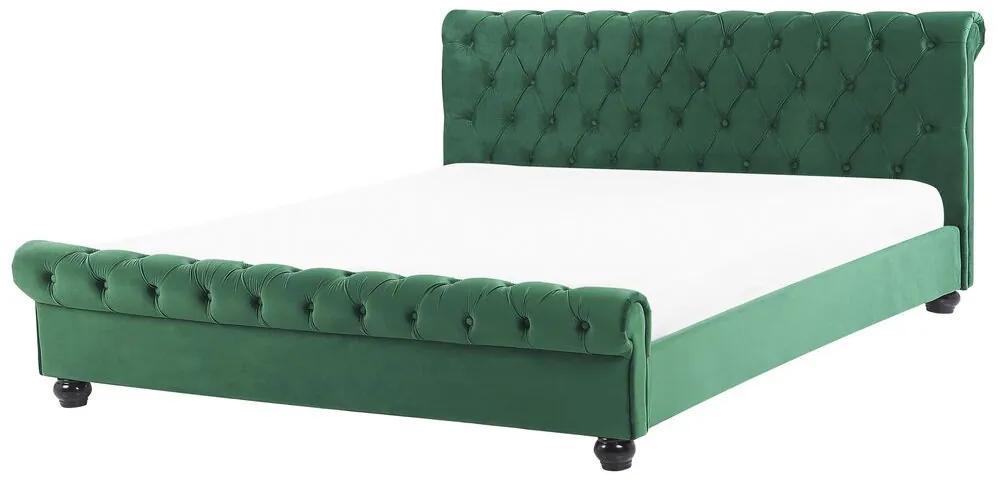 Manželská vodní postel 160 cm Alexandrine (zelená) (s roštem a matrací). 1077774