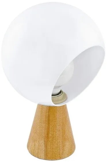 Eglo 98278 MAMBLAS Stolní lampa E27 1X60W hniedá / bílá Lampy a lampičky na noční stolek