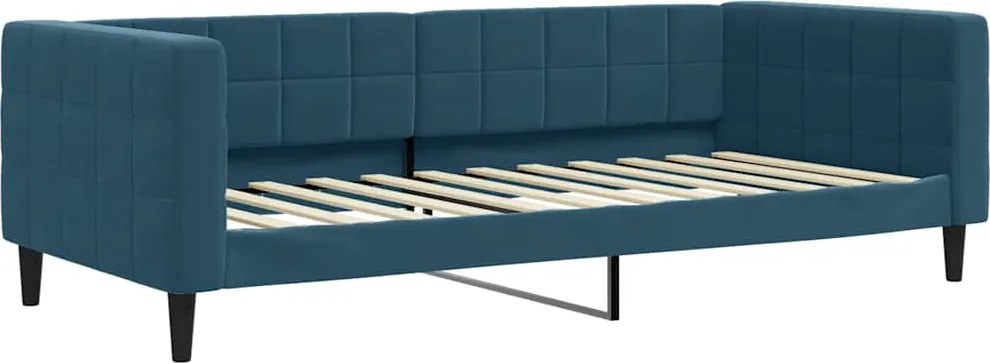 Válenda s přistýlkou modrá 90 x 200 cm samet 3196690