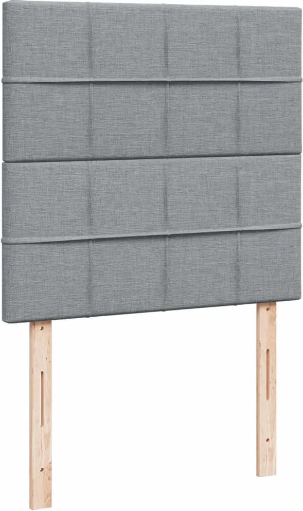 Box spring postel s matrací světle šedá 80 x 200 cm textil 3292615