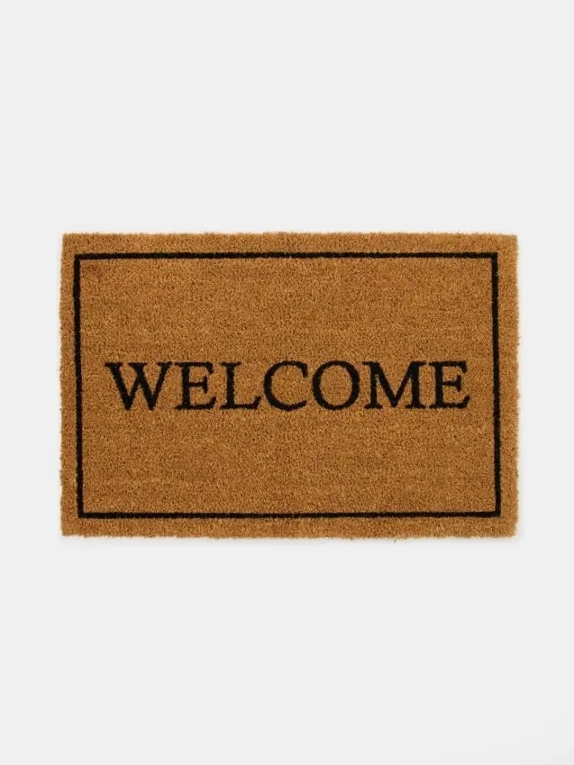 Sinsay - Rohožka s nápisem Welcome - béžová
