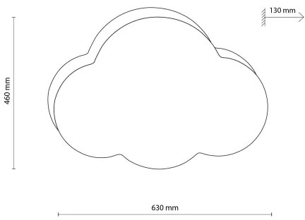 Brilagi - Dětské stropní svítidlo NIMBUS 4xE27/15W/230V 46x63 cm bílá