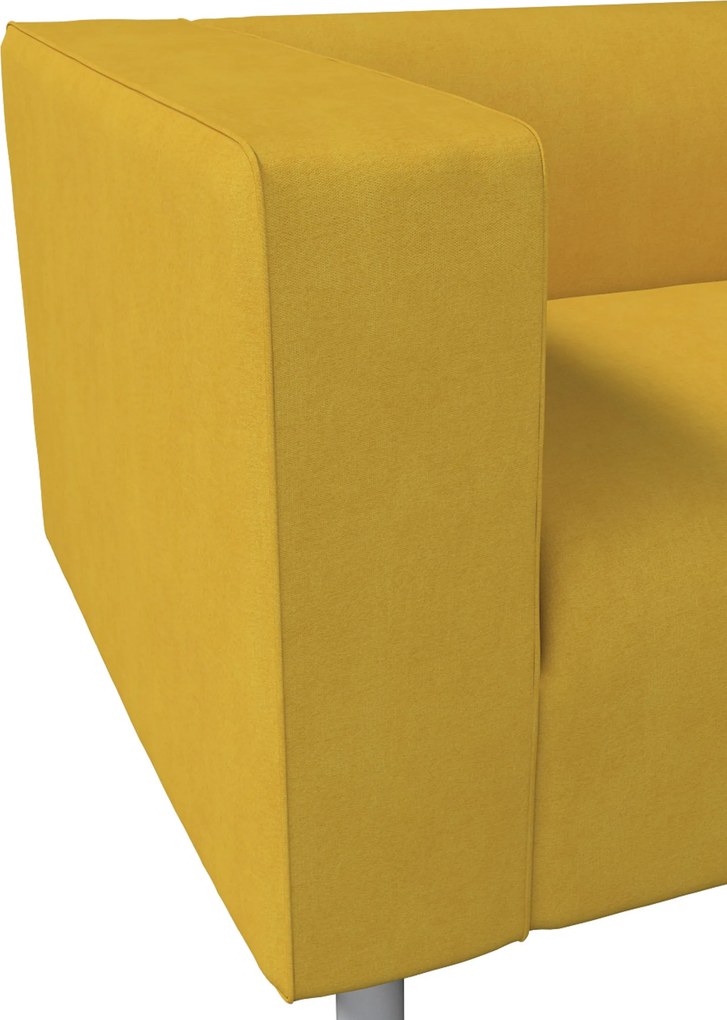 Potah na pohovku IKEA Klippan 2-místná barva žlutá látka pletený vzor