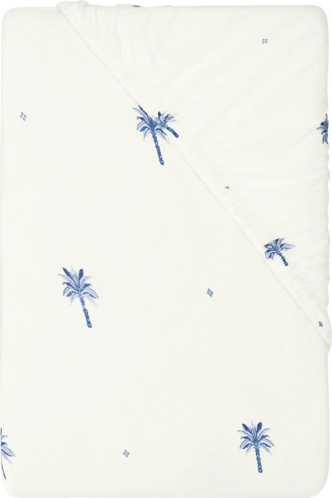 Livarno® Žerzejové napínací prostěradlo, 180–200 x 200 cm (palmy)