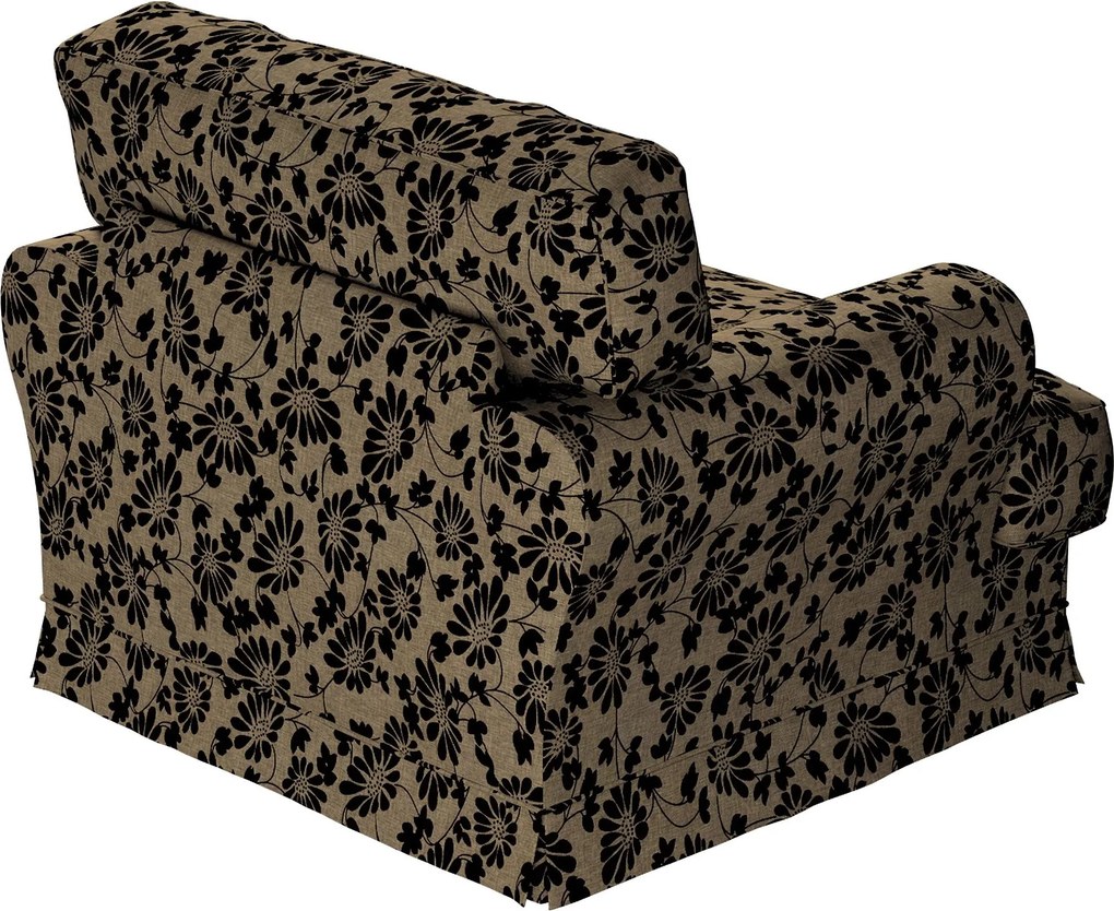 Potah na křeslo IKEA Ekeskog barva béžová látka pletený vzor, vzorované
