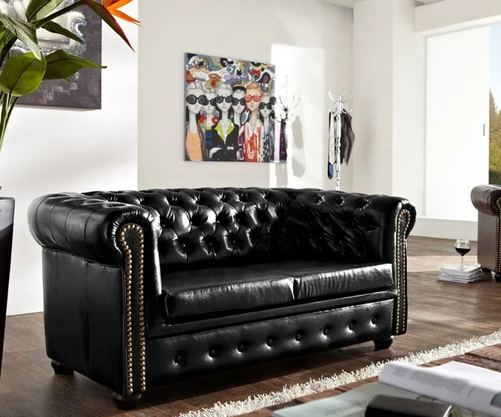 Askont Pohovka Chesterfield Bis 2M Antique Black