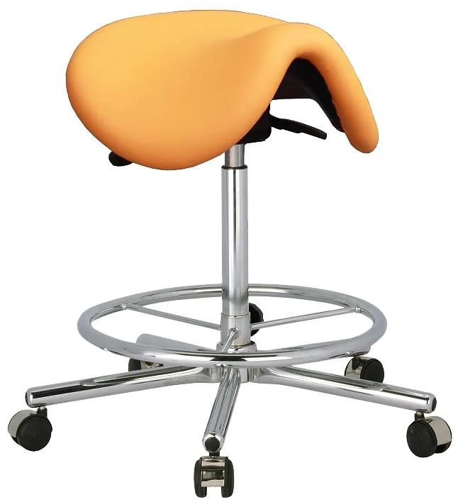 KOVONAX Ordinační stolička Cline Čalounění: Koženka DOLARO, Barva látky: DOLARO N1, Povrchová úprava (barva): Chrom