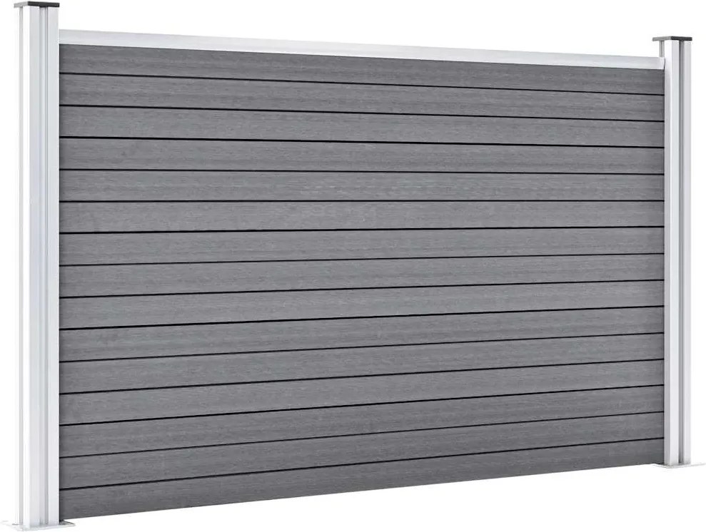 Zahradní plot WPC 699 x 106 cm šedý 3053249