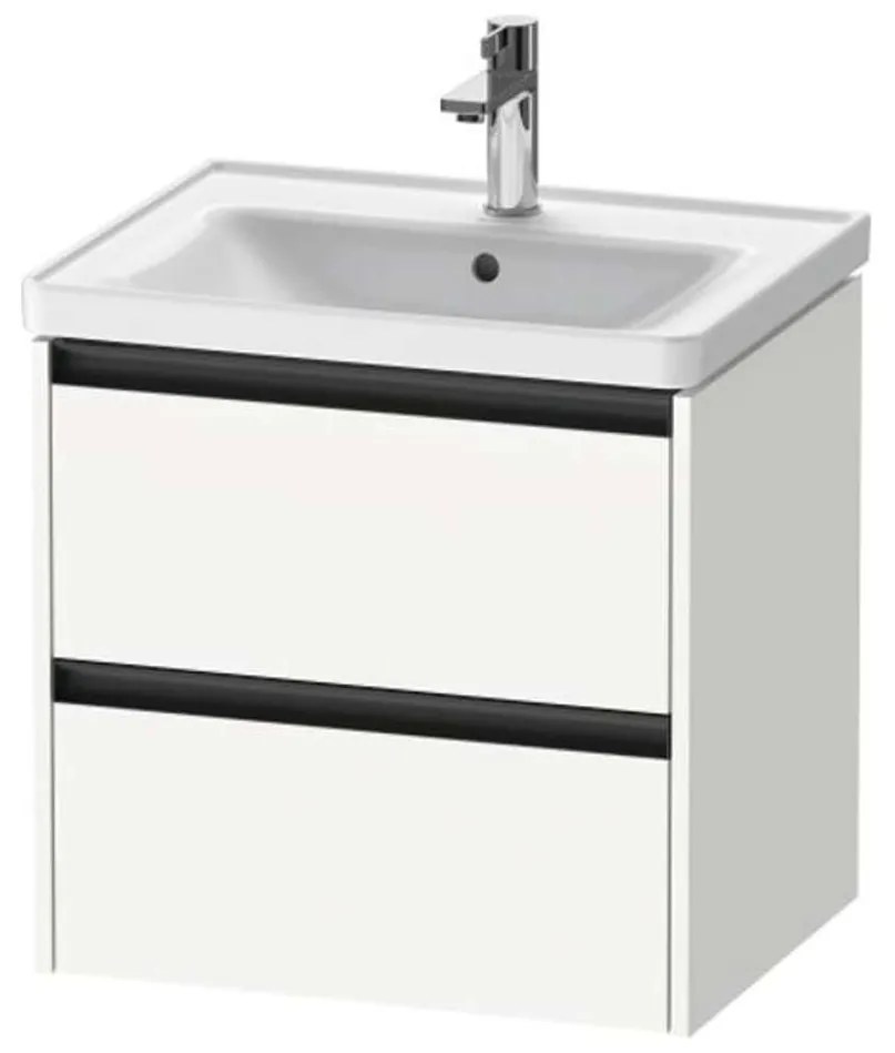 Duravit Ketho.2 - Umyvadlová skříňka 55x58x46 cm, 2 zásuvky, matná bílá K25281018180000