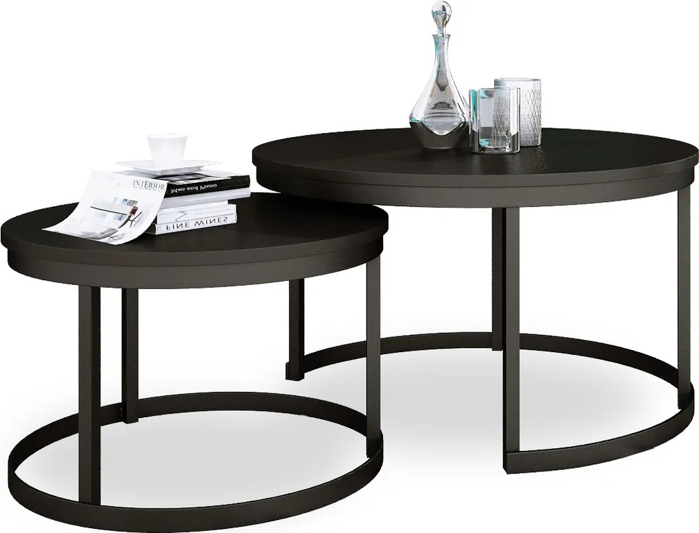 ADRK Furniture Konferenční stolek 2v1 OKIN CT-OKI-B-B