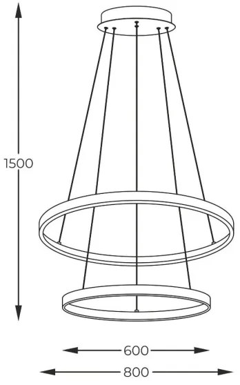 Zuma Line 2023200-BK - LED Lustr na lanku BRENO LED/60W/230V 3000/4000/6000K