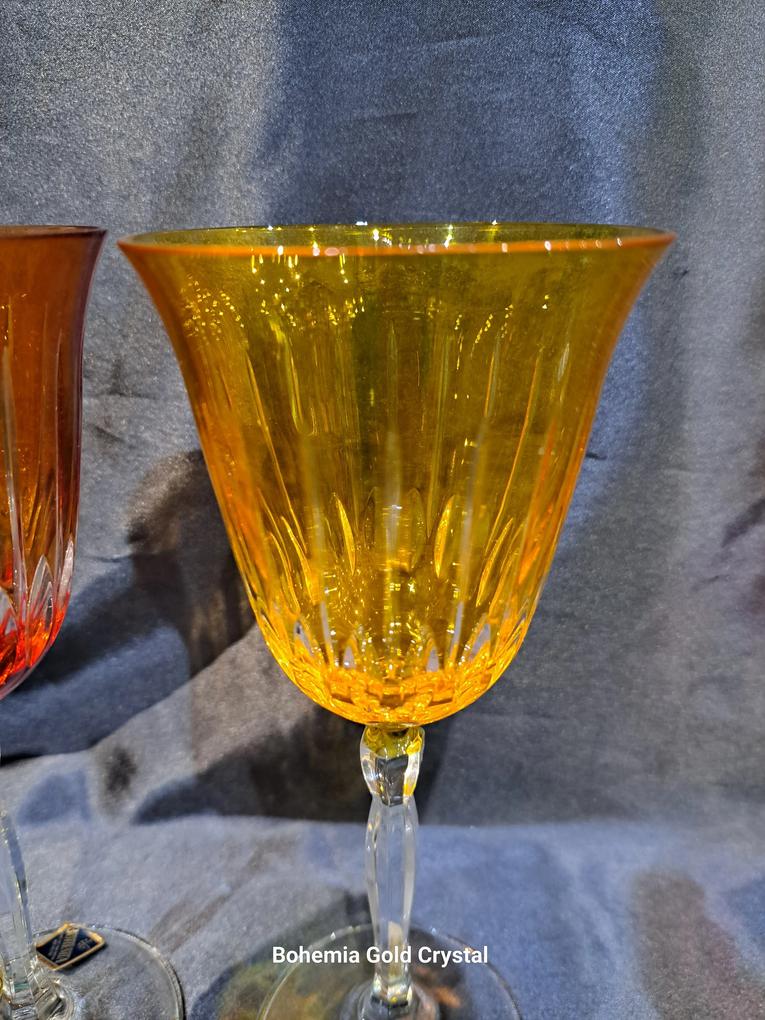 Různobarevné sklenice na víno 220 ml, 2 ks - Vzor 1