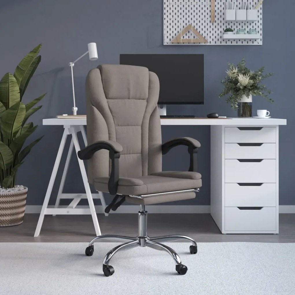 vidaXL Polohovací kancelářská židle textil [349693] Barva: světle šedá