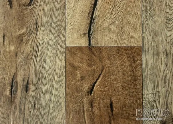 Breno PVC GREENLINE Hunter Oak 043 – hnědé dřevo, šíře 300 cm