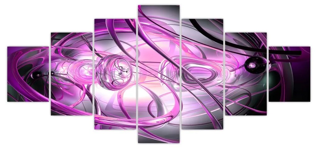 Obraz krásné fialové abstrakce (210x100 cm)
