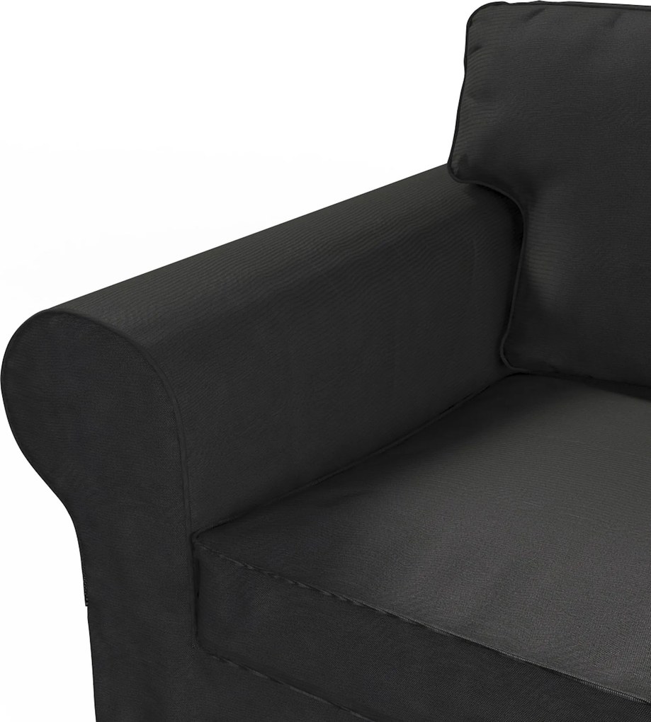 Potah na pohovku IKEA Ektorp 2-místná, rozkládací, STARÝ MODEL barva černá látka pletený vzor