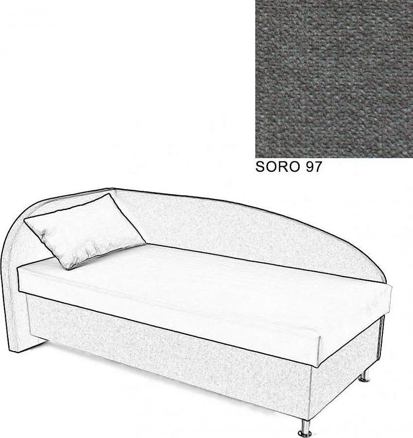 Dřevona - Elitte Čalouněná postel AVA NAVI, s úložným prostorem, 120x200, levá, SORO 97